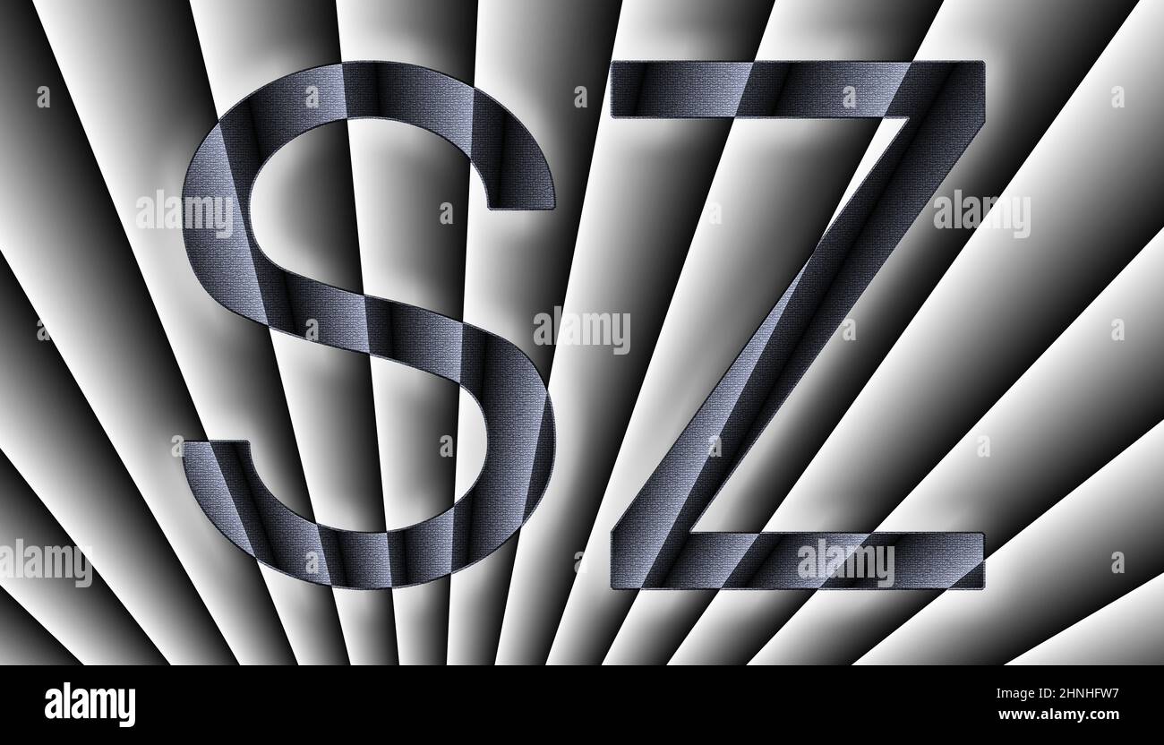 Signature SZ , corner grad Stock Photo - Alamy