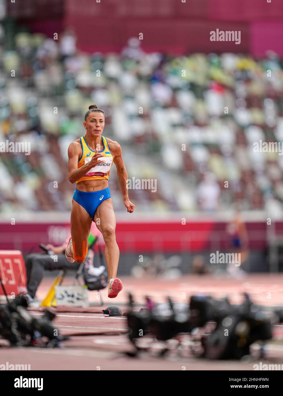 Maryna Bekh-Romanchuk participating in the Tokyo 2020 Olympic Games in ...