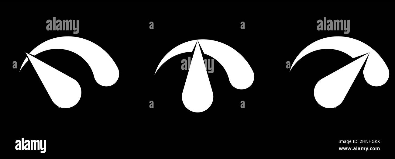 Gauge, meter, level and progress indicator icon. Progression ...