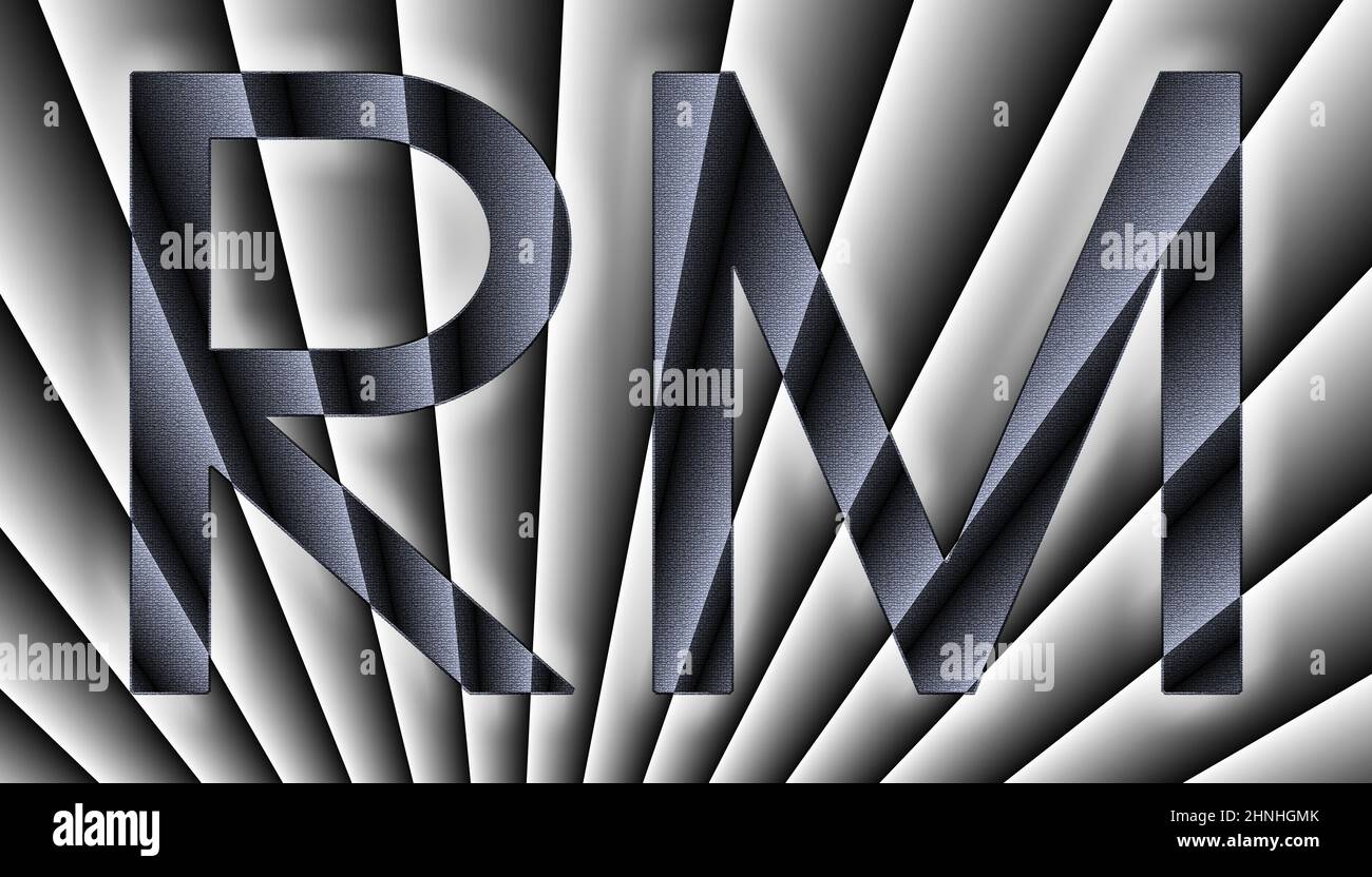 Signature RM , corner grad Stock Photo - Alamy