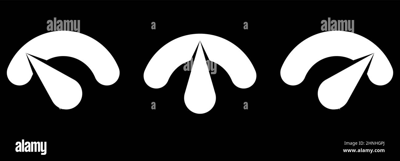 Gauge, meter, level and progress indicator icon. Progression ...