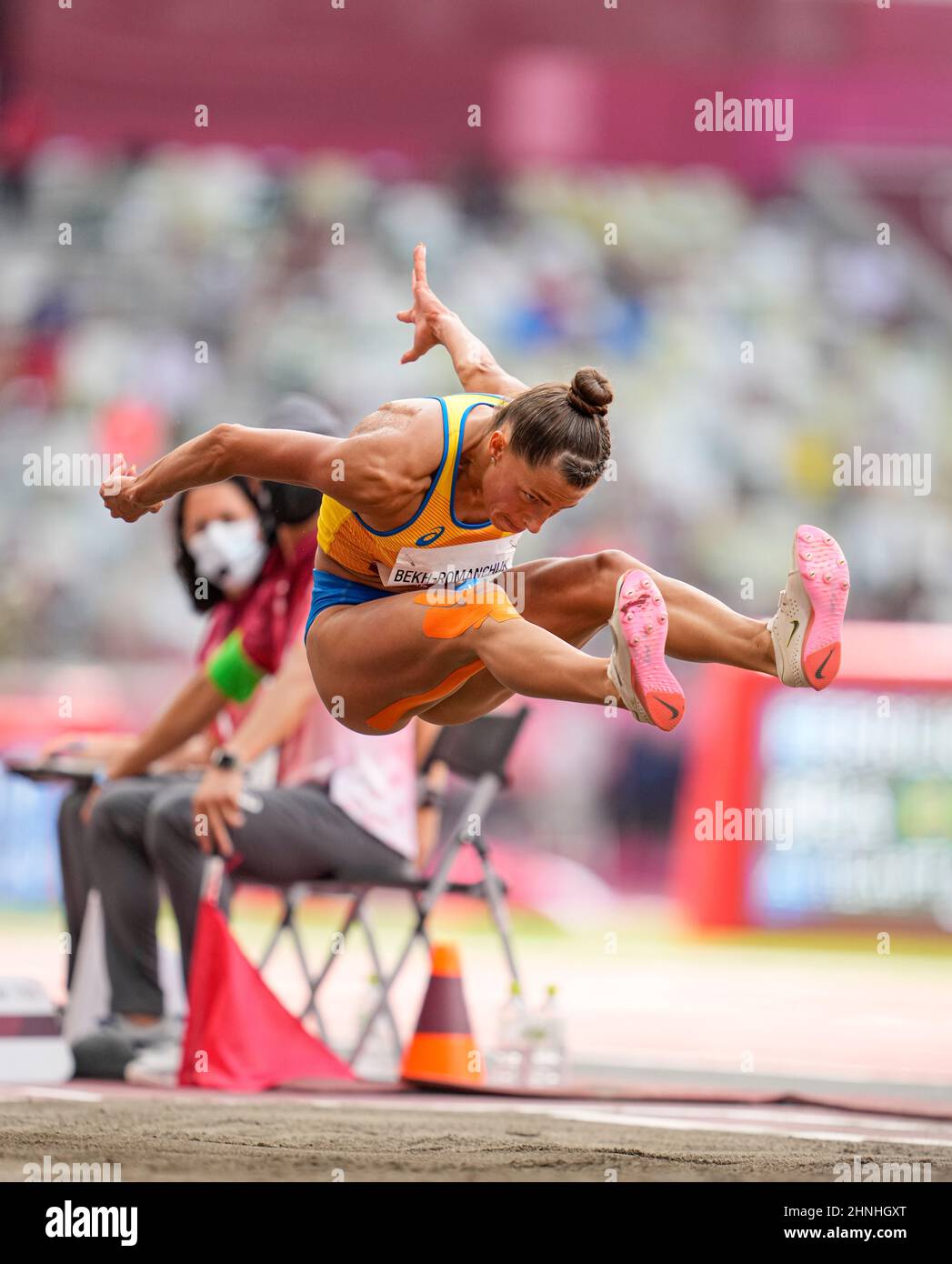 Maryna Bekh-Romanchuk participating in the Tokyo 2020 Olympic Games in ...