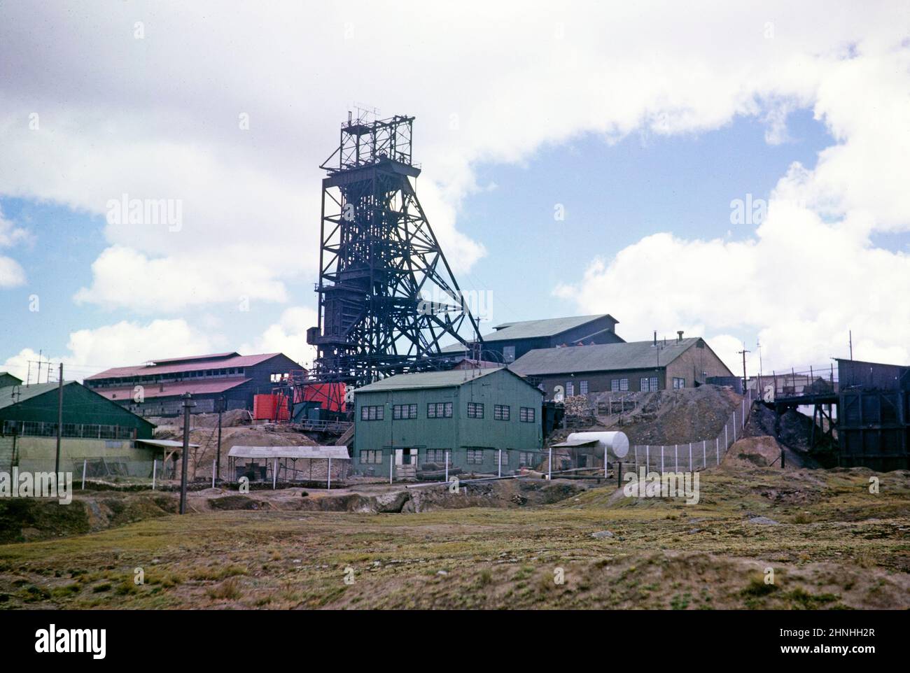 Mining at Cerro de Pasco, Peru, South America, c 1962 pit head winding ...