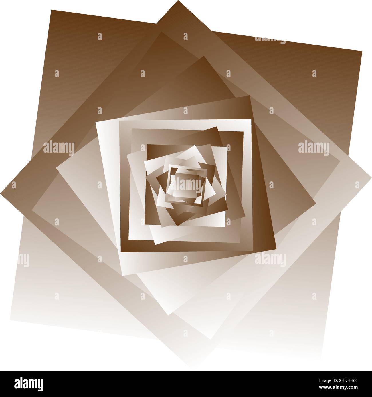 Geometric square design shape with random shaded, gradient fill - stock ...