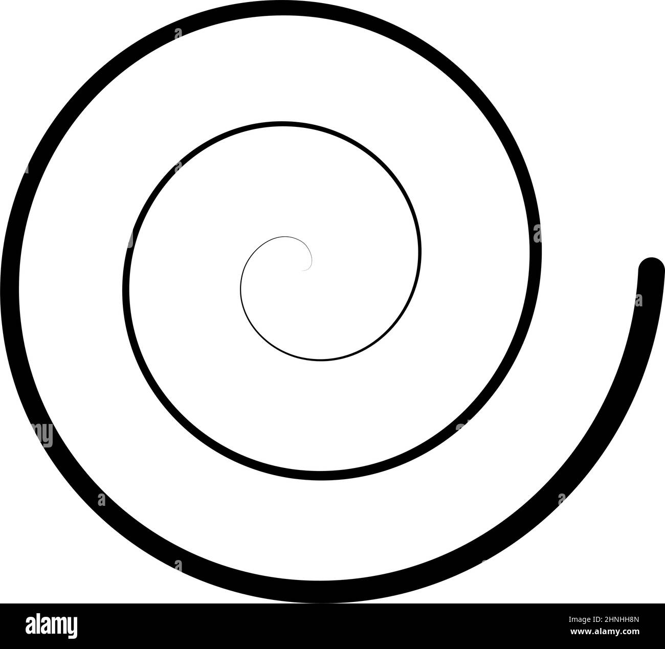 Archimedean spiral. Swirl, twirl, whirl design element - stock vector ...