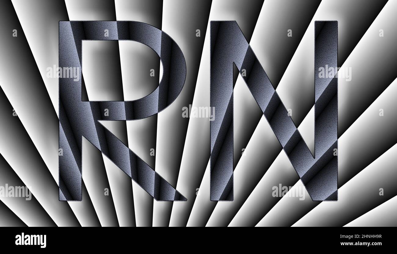 Signature RN , corner grad Stock Photo - Alamy