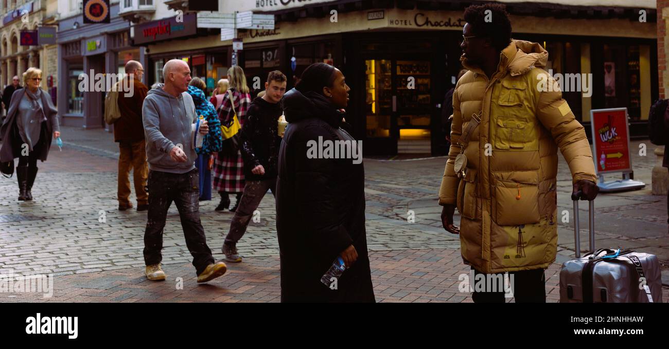 Britain Street Style - Urban Fashions concept - Street view outside the ...