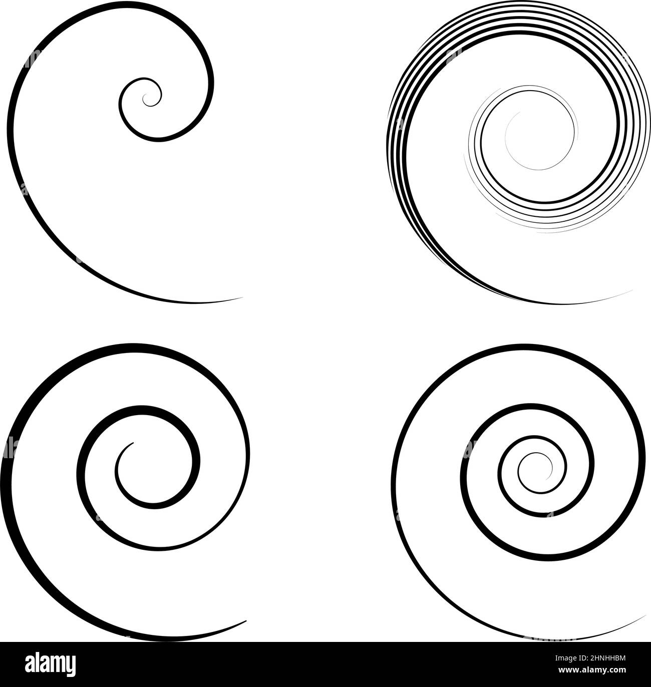 Spiral, swirl, twirl and whirl abstract vector design element - stock ...
