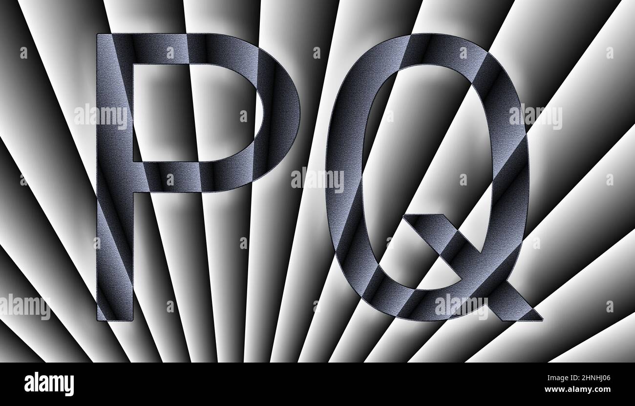 Signature PQ , corner grad Stock Photo - Alamy