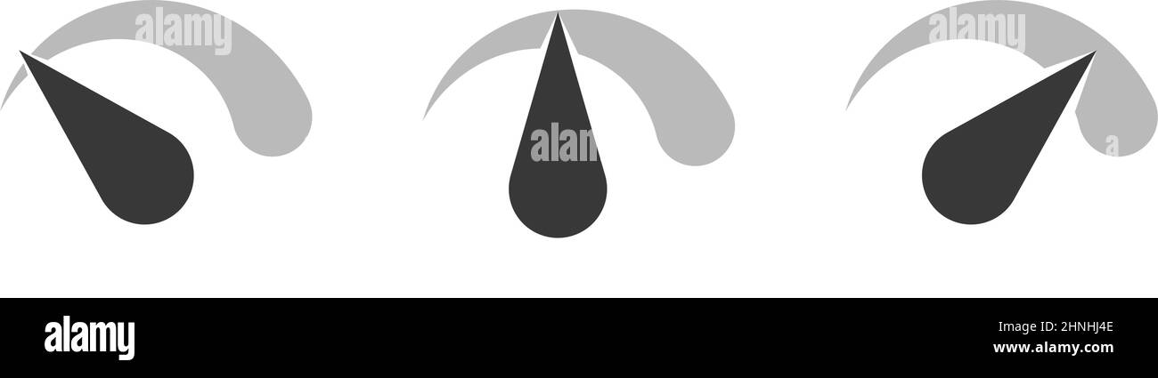 Gauge, meter, level and progress indicator icon. Progression ...