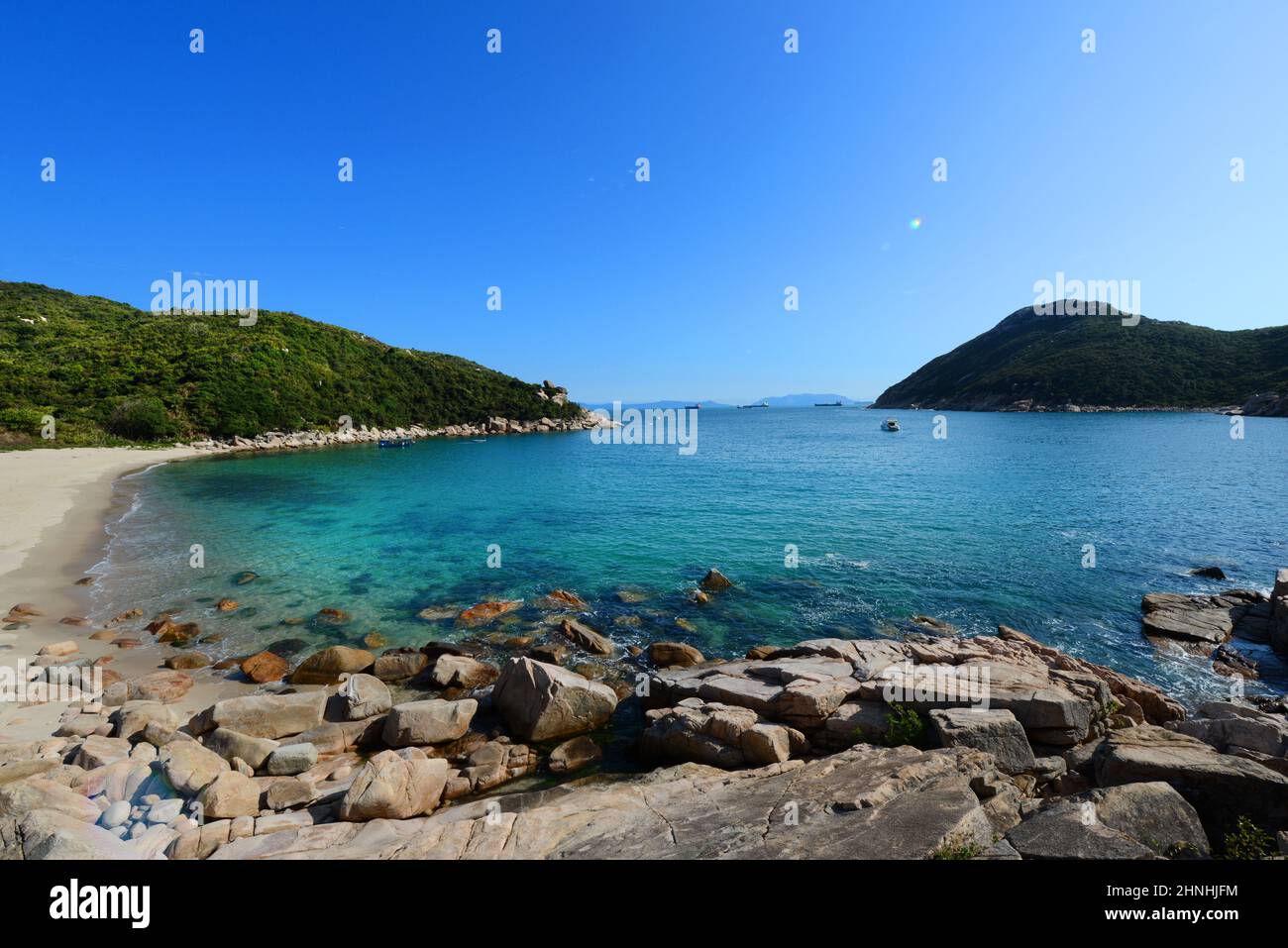 Sham Wan beach and bay, Lamma island, Hong Kong Stock Photo - Alamy