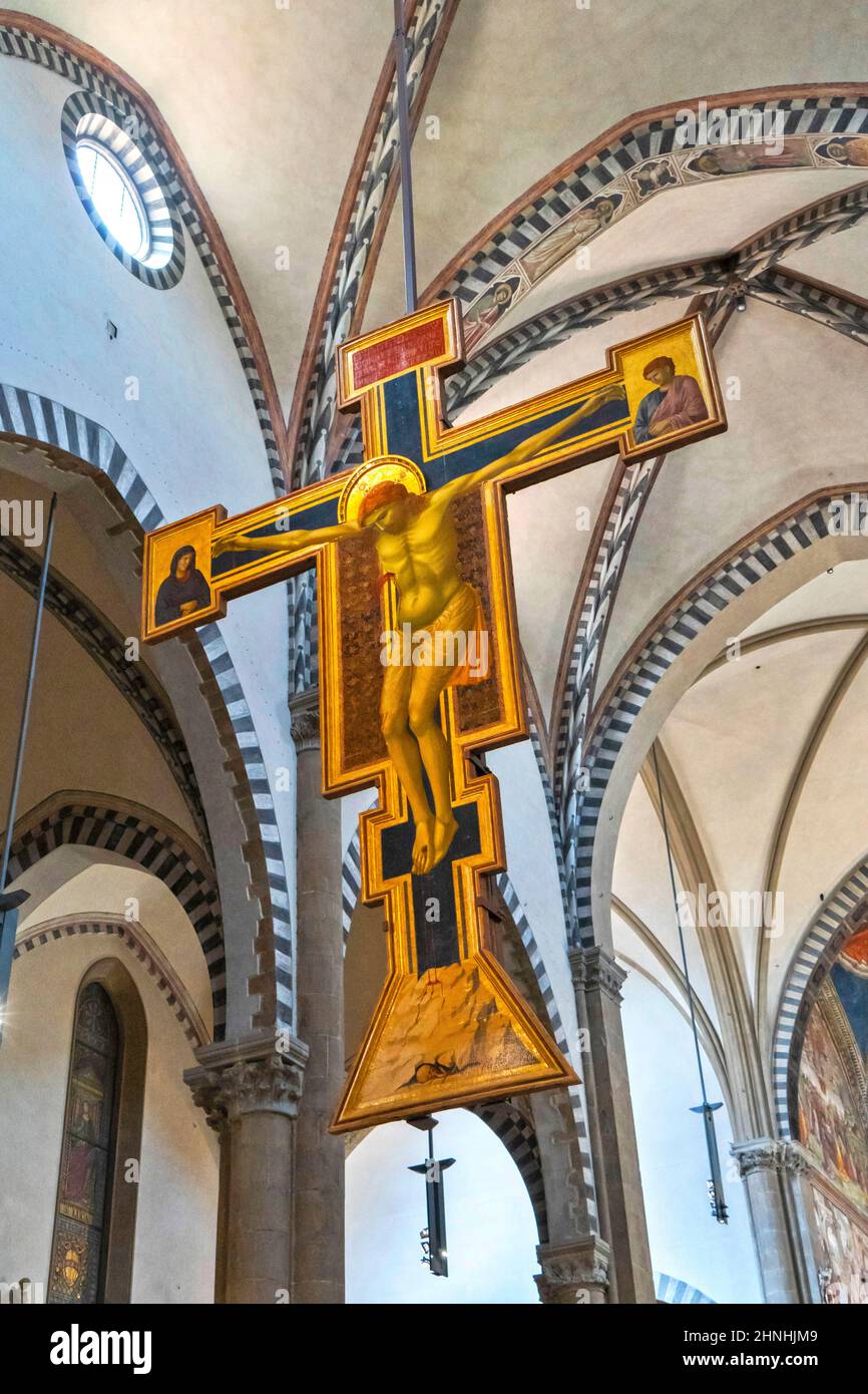 Basilica of Santa Maria Novella church, Interior, Crucifix by Giotto ...