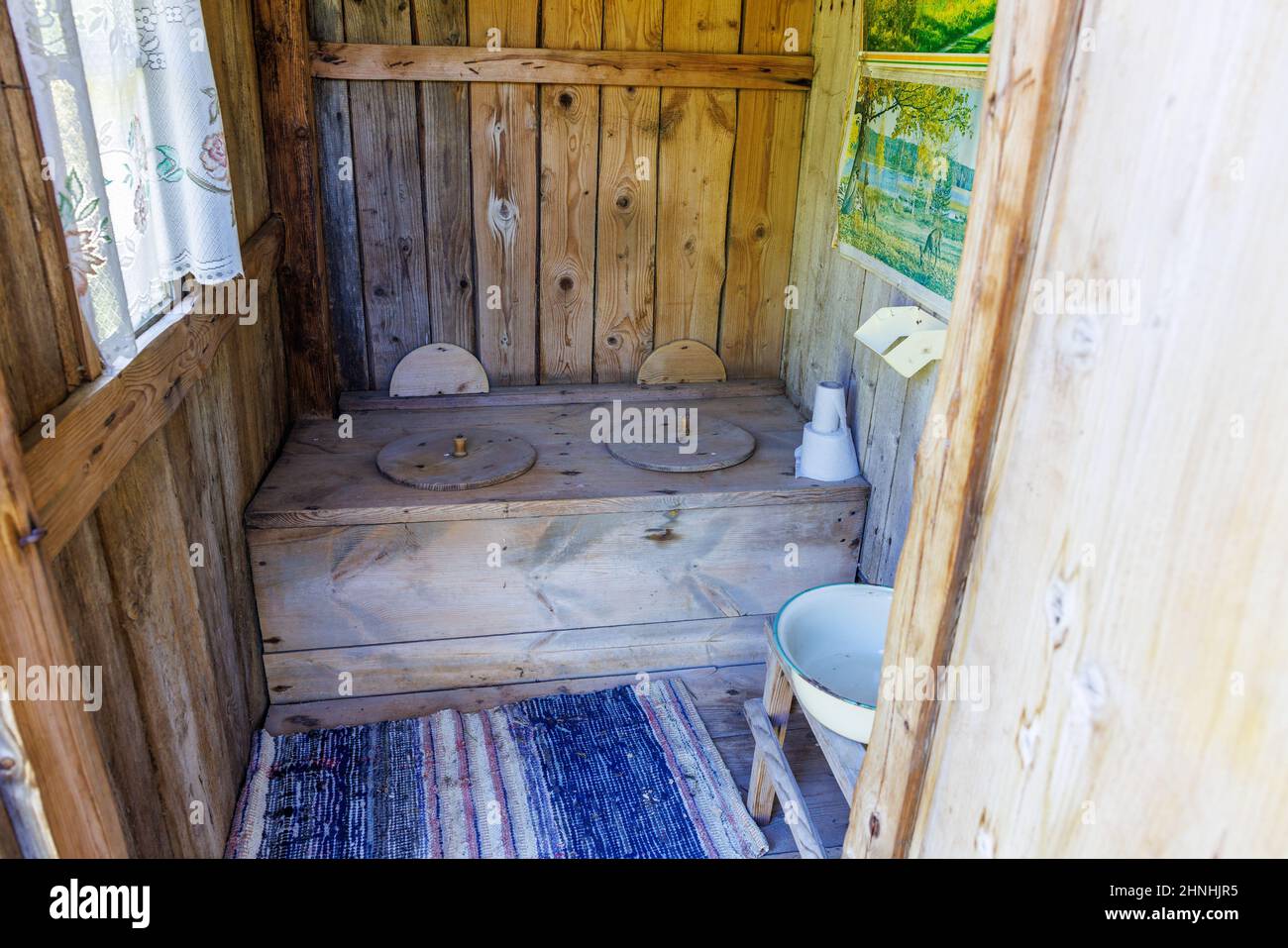 Double outhouse hi-res stock photography and images - Alamy