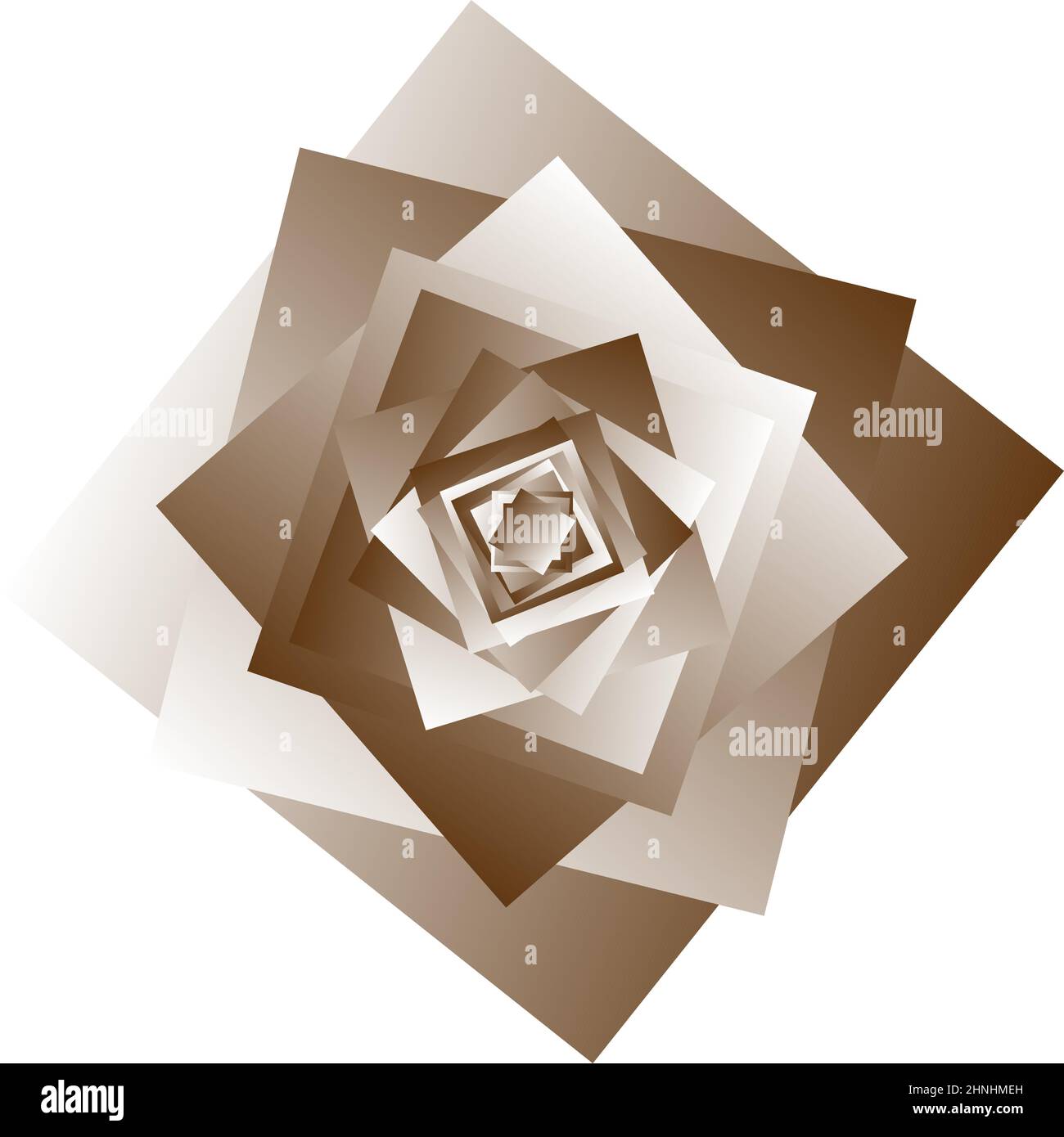 Geometric square design shape with random shaded, gradient fill - stock ...