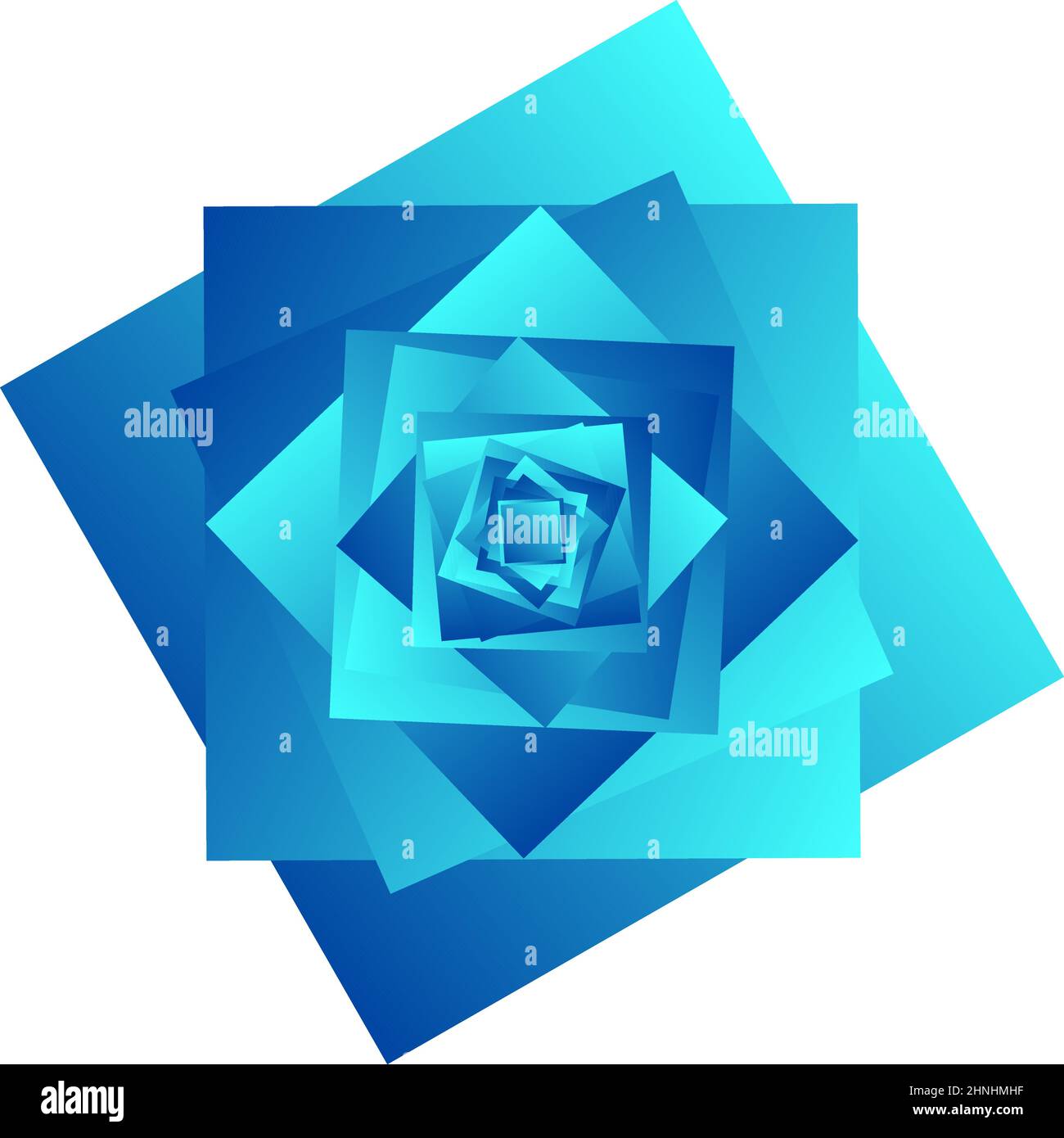 Geometric square design shape with random shaded, gradient fill - stock ...