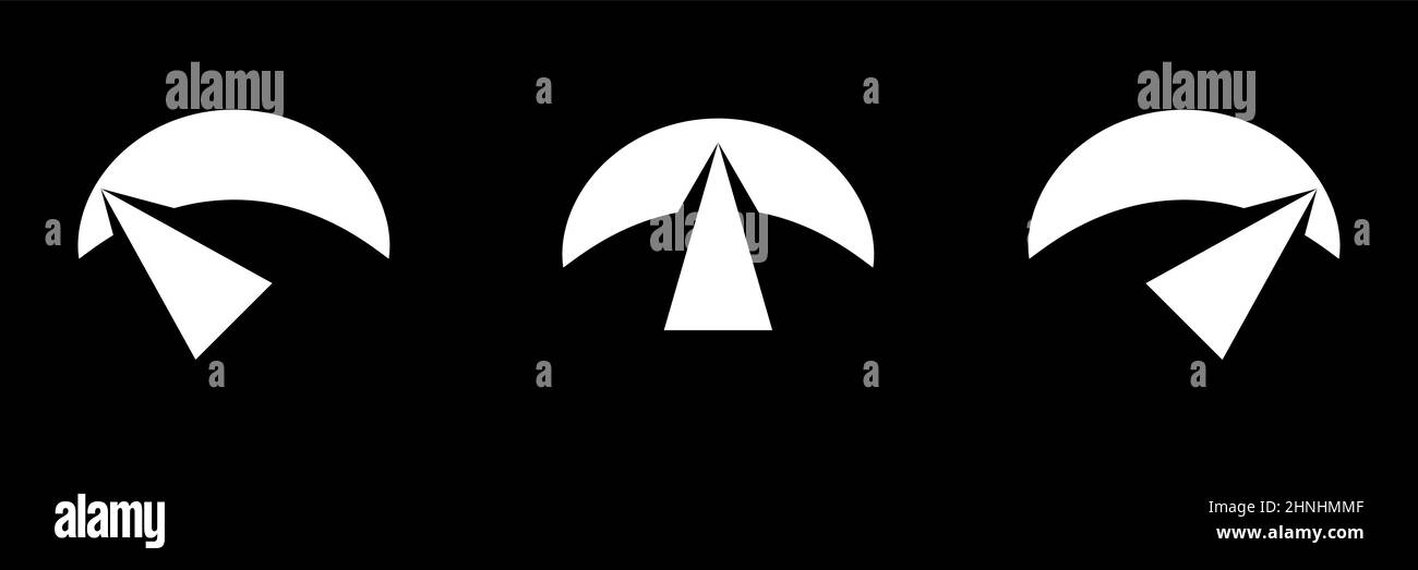 Gauge, meter, level and progress indicator icon. Progression ...