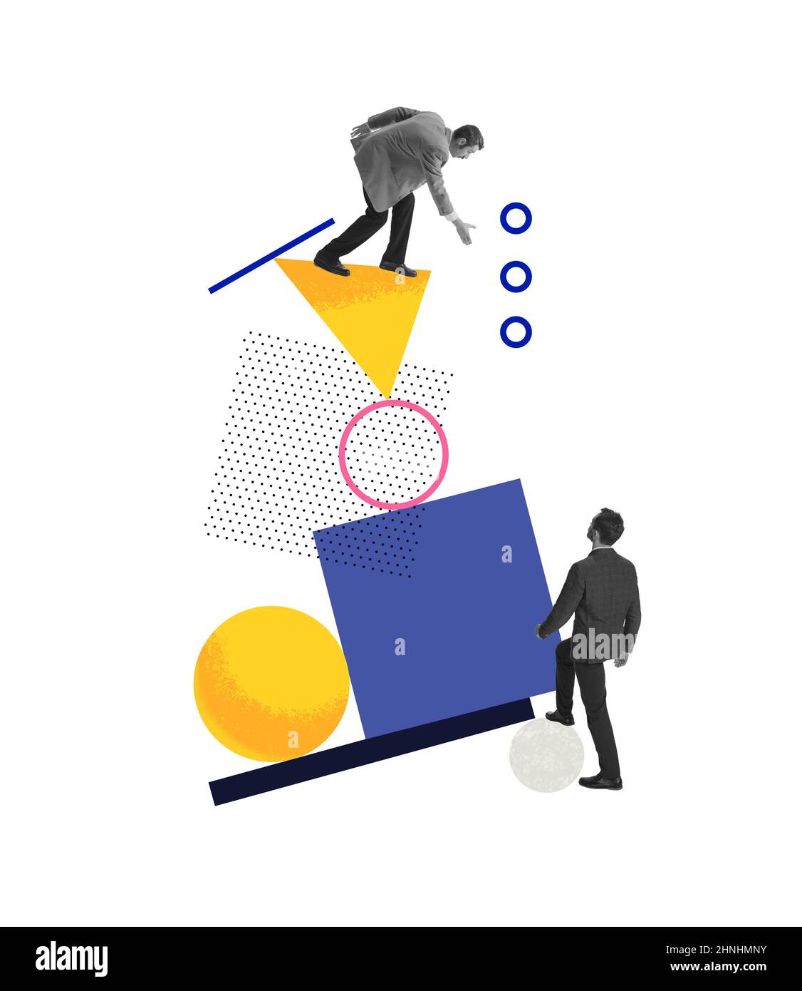 Creative design. Team leader, boss, manager showing mistakes and ...
