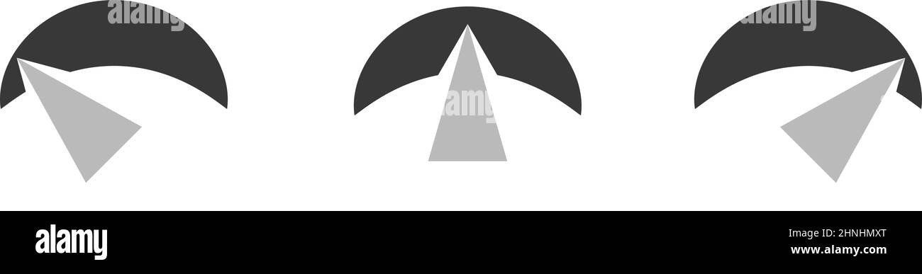 Gauge, meter, level and progress indicator icon. Progression ...