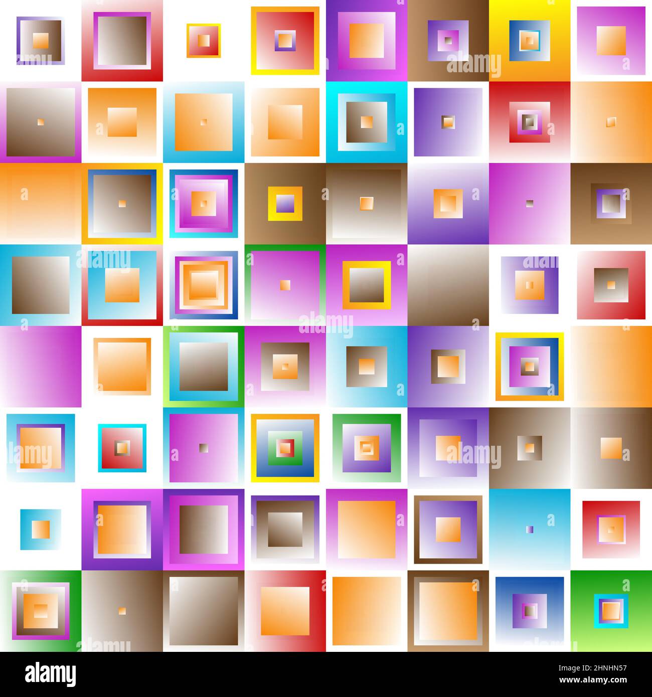 Geometric square design shape with random shaded, gradient fill - stock ...