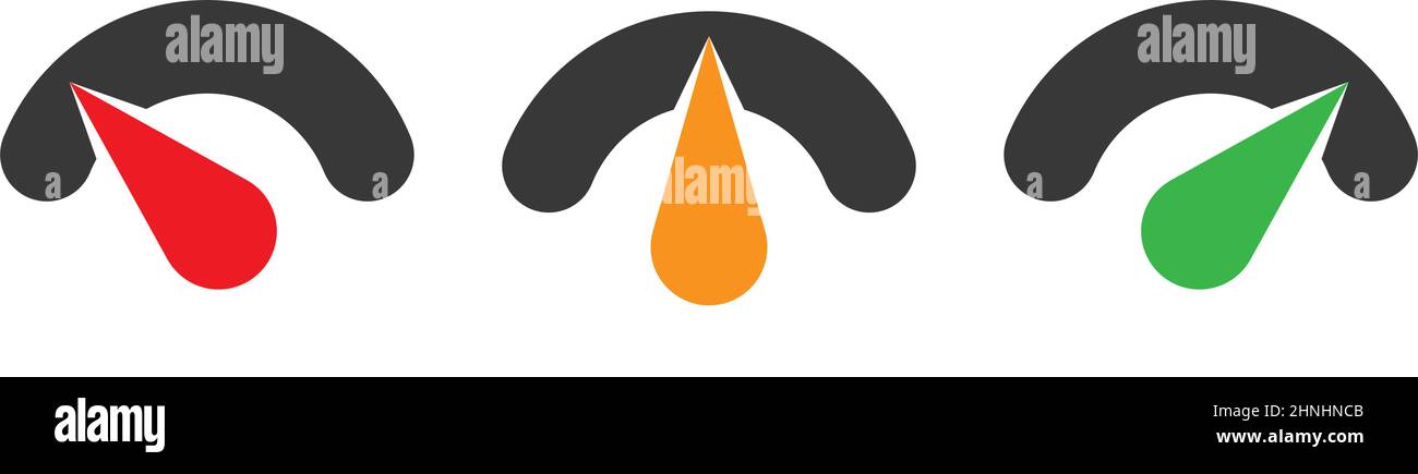 Gauge, meter, level and progress indicator icon. Progression ...