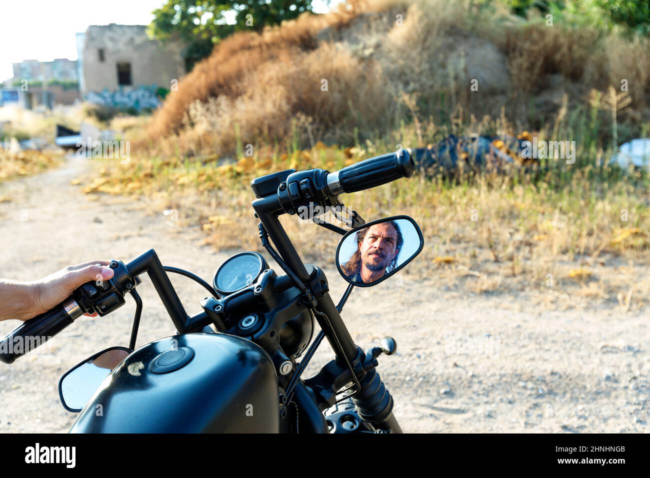 Man riding a chopper hi-res stock photography and images - Alamy