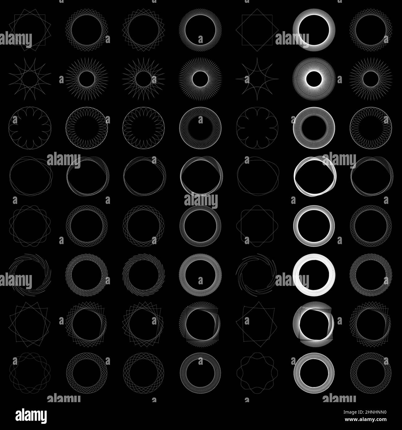 Geometric Circular abstract motif, icon, symbol. Radial, radiating ...