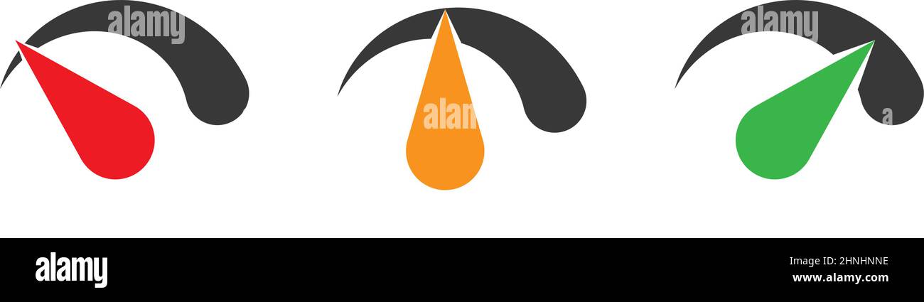 Gauge, meter, level and progress indicator icon. Progression ...