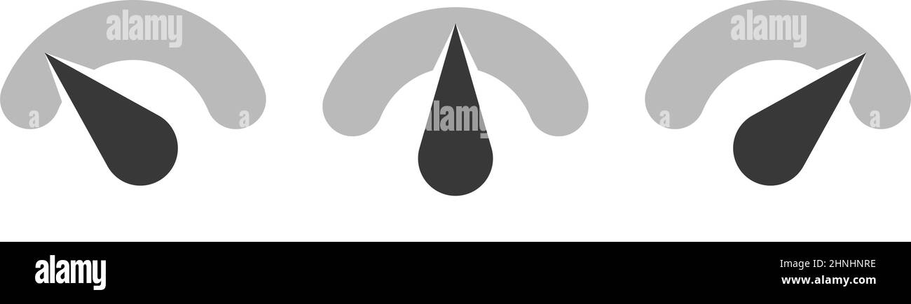 Gauge, meter, level and progress indicator icon. Progression ...