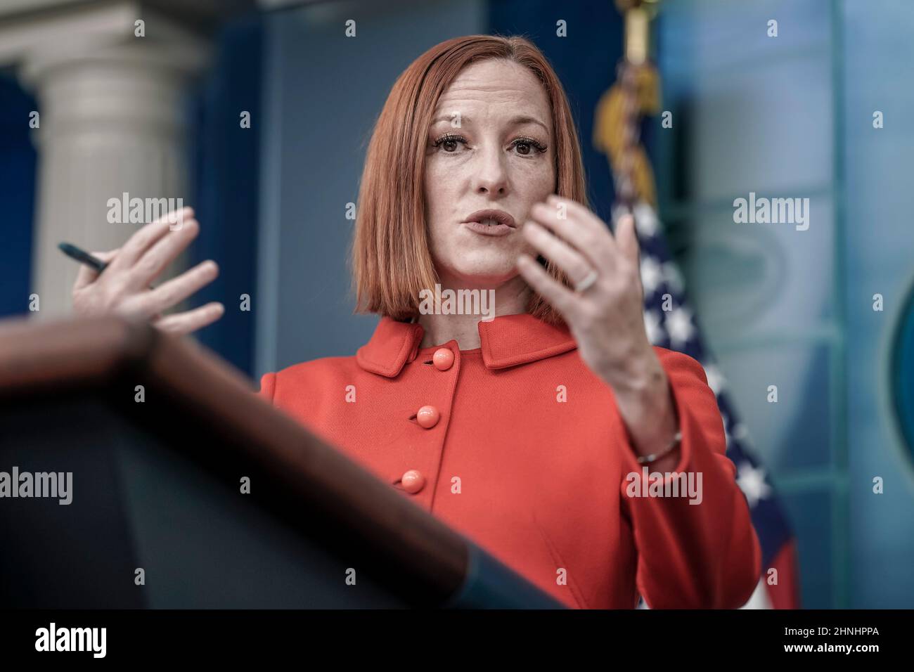 White House Press Secretary Jen Psaki speaks during a daily press ...