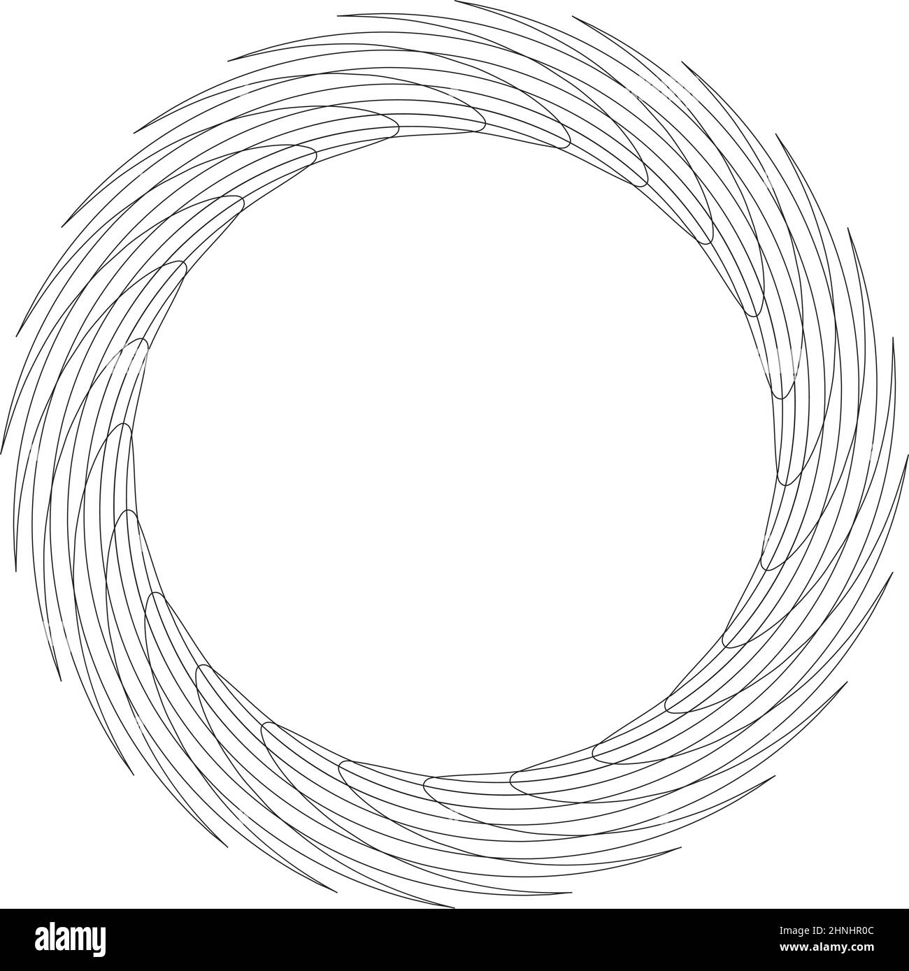 Geometric Circular abstract motif, icon, symbol. Radial, radiating ...