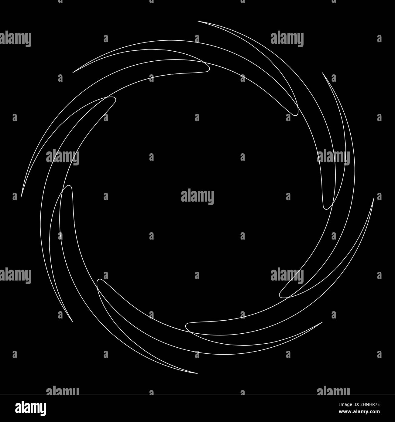 Geometric Circular abstract motif, icon, symbol. Radial, radiating ...