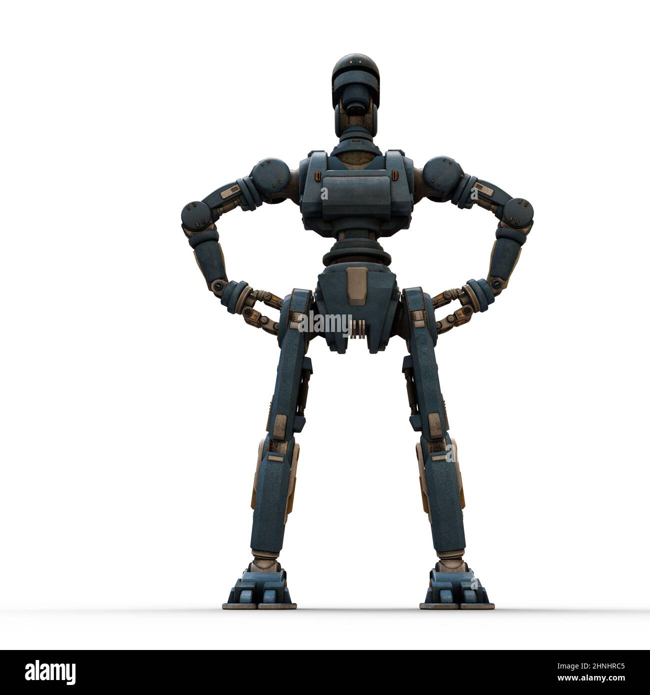 3D-illustration of giant sci-fi robot over white Stock Photo - Alamy