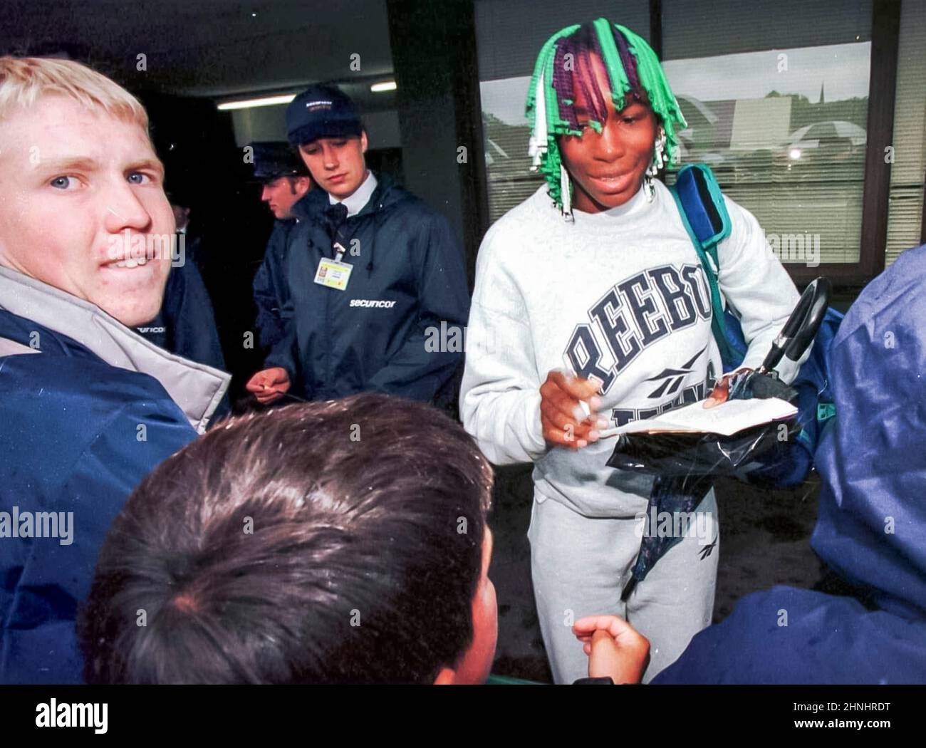 Tennis player Venus Williams signs autograph for fans as she arrives at ...