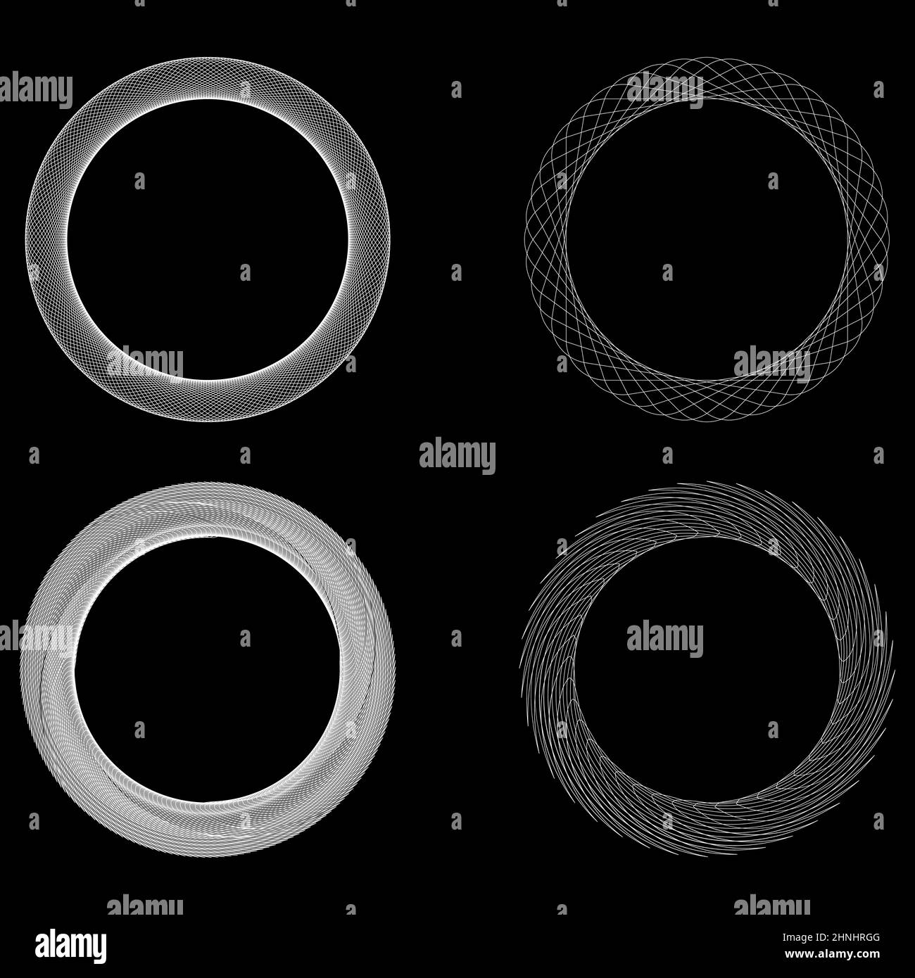 Geometric Circular abstract motif, icon, symbol. Radial, radiating ...