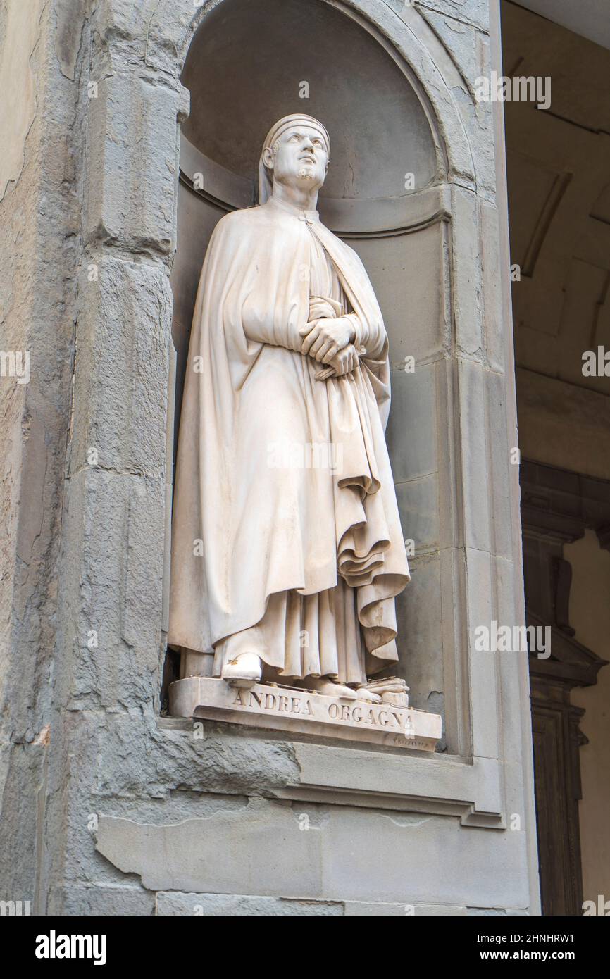 Piazzale degli Uffizi square, Statue, Florence, Tuscany, Italy, Europe ...