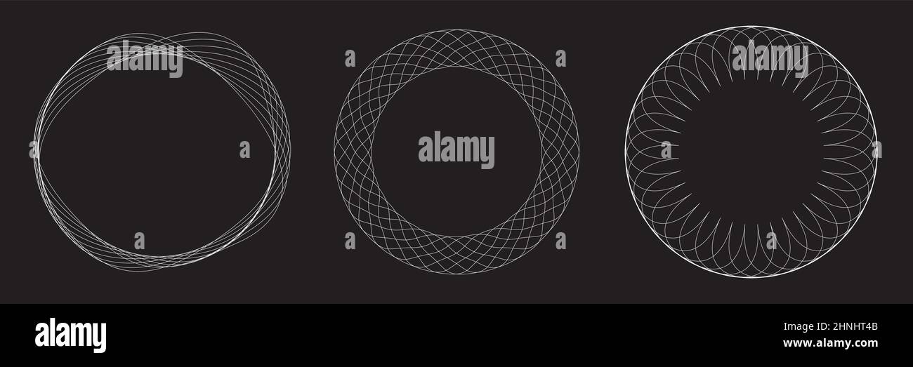 Geometric Circular abstract motif, icon, symbol. Radial, radiating ...