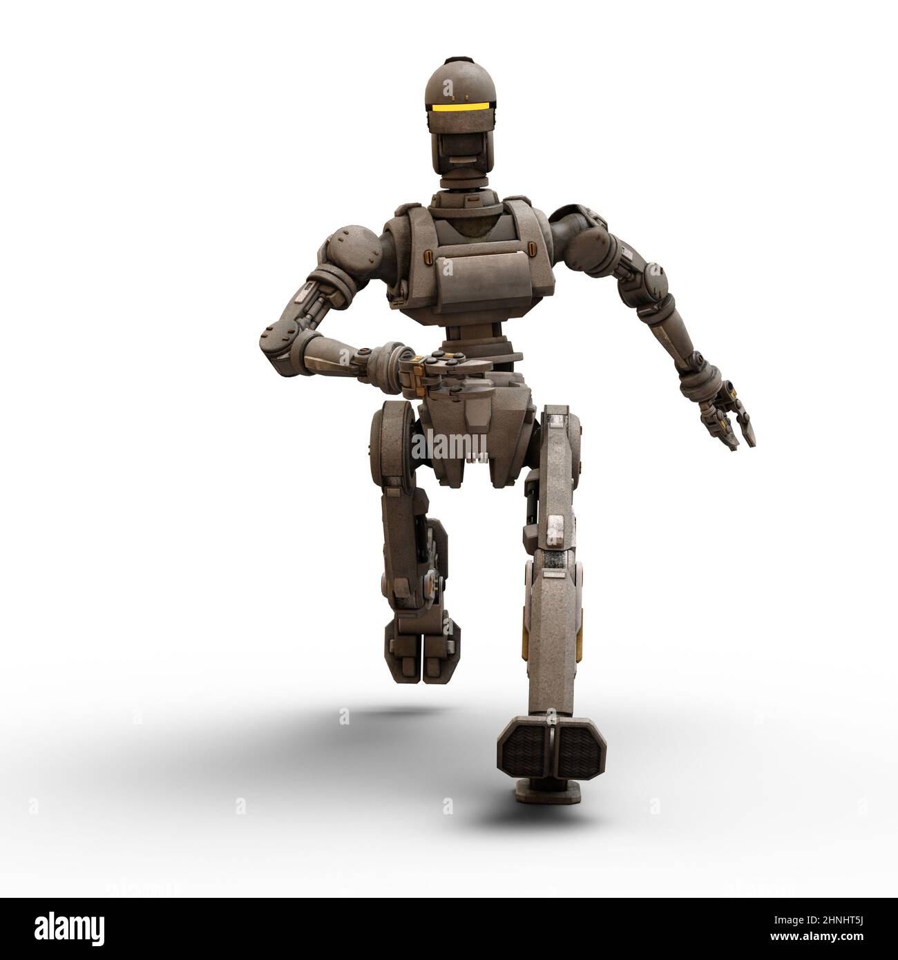 3D-illustration of giant sci-fi robot over white Stock Photo - Alamy