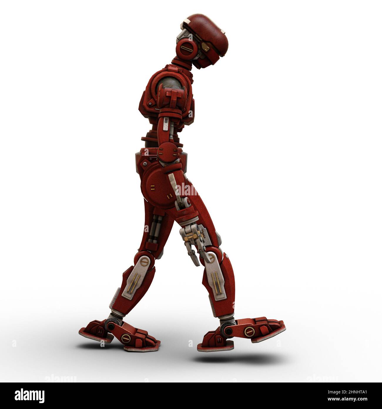 3D-illustration of giant sci-fi robot over white Stock Photo - Alamy