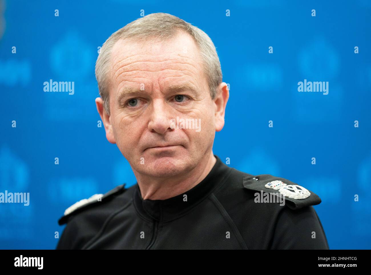 Police Scotland's Chief Constable Iain Livingstone talks to the media ...