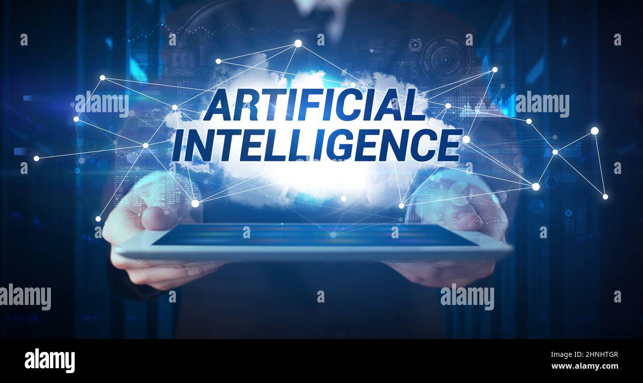Person holding tablet, technology concept Stock Photo - Alamy