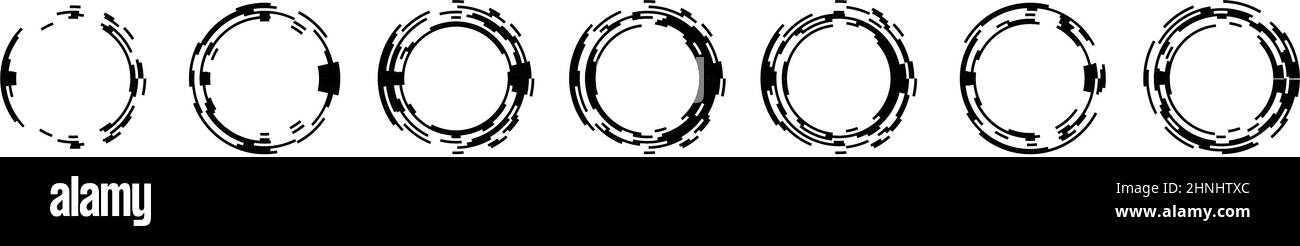 Abstract GUI, UI geometric circle element - stock vector illustration ...