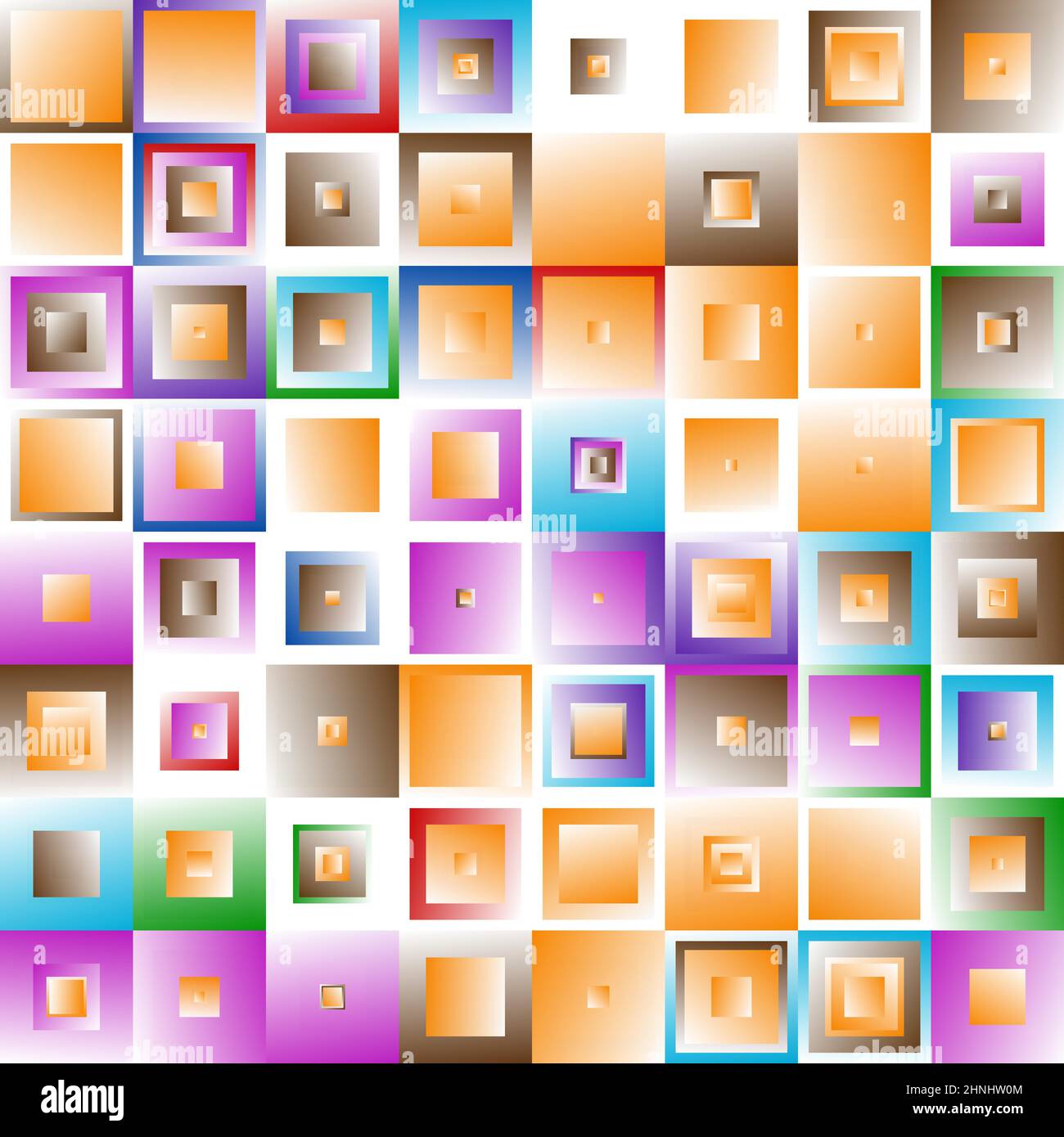 Geometric square design shape with random shaded, gradient fill - stock ...
