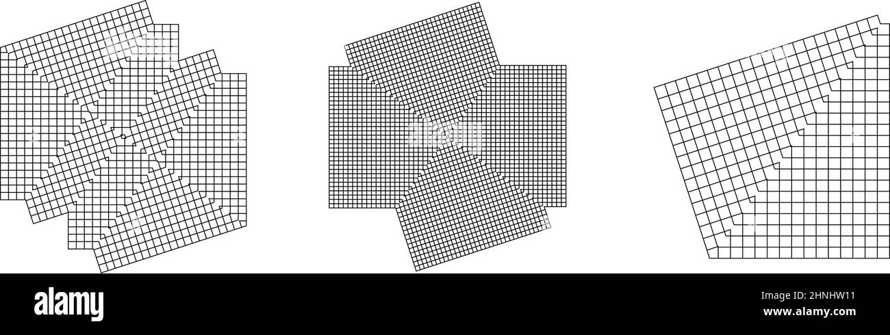 Geometric grid, mesh in abstract mirrored form. Lattice, grating ...