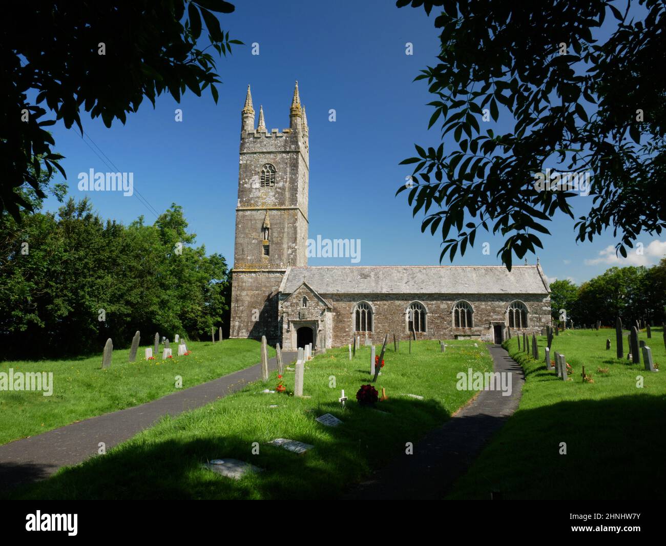 The church of St Mary's, Week St Mary, Cornwall Stock Photo - Alamy