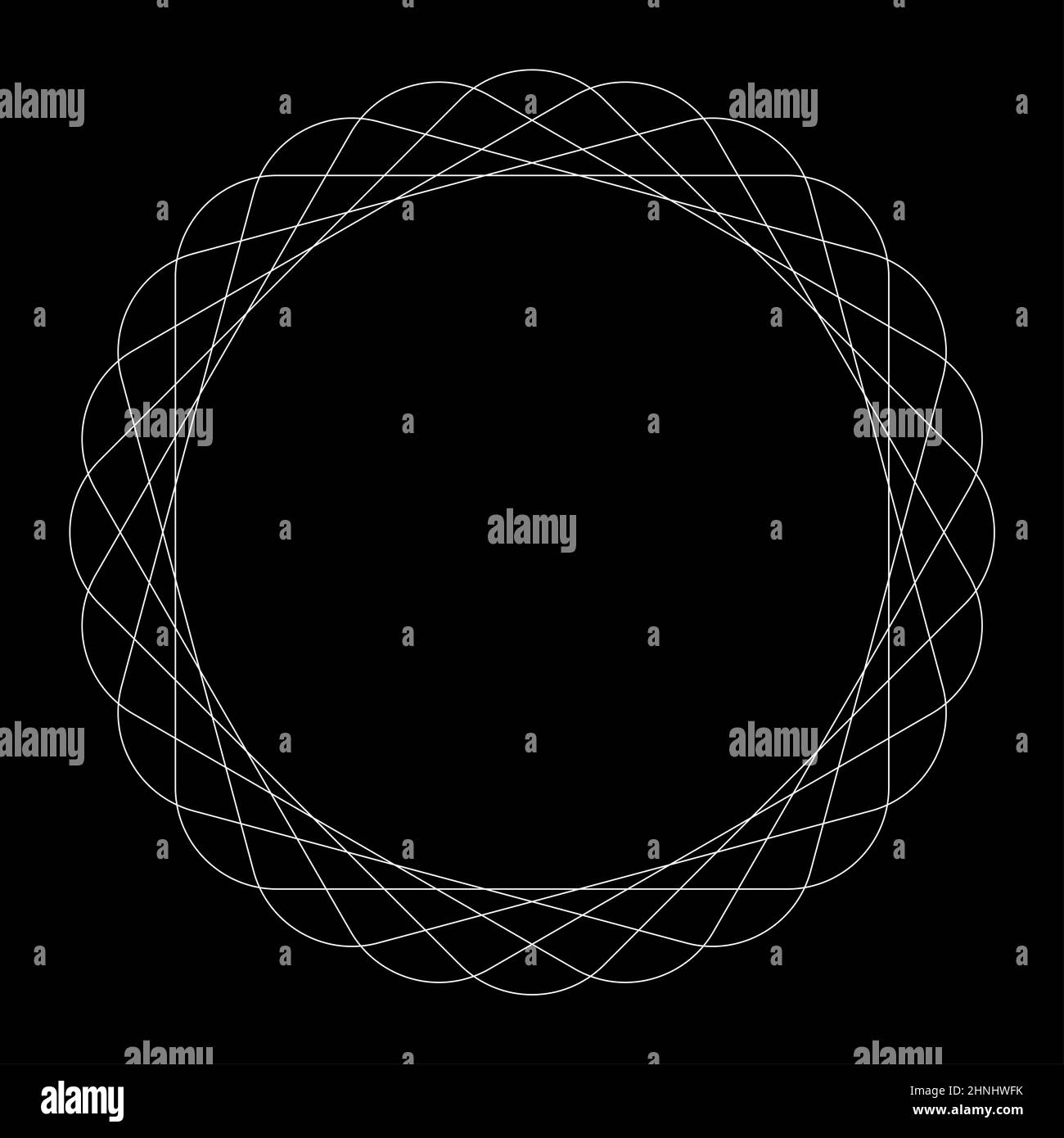 Geometric Circular abstract motif, icon, symbol. Radial, radiating ...