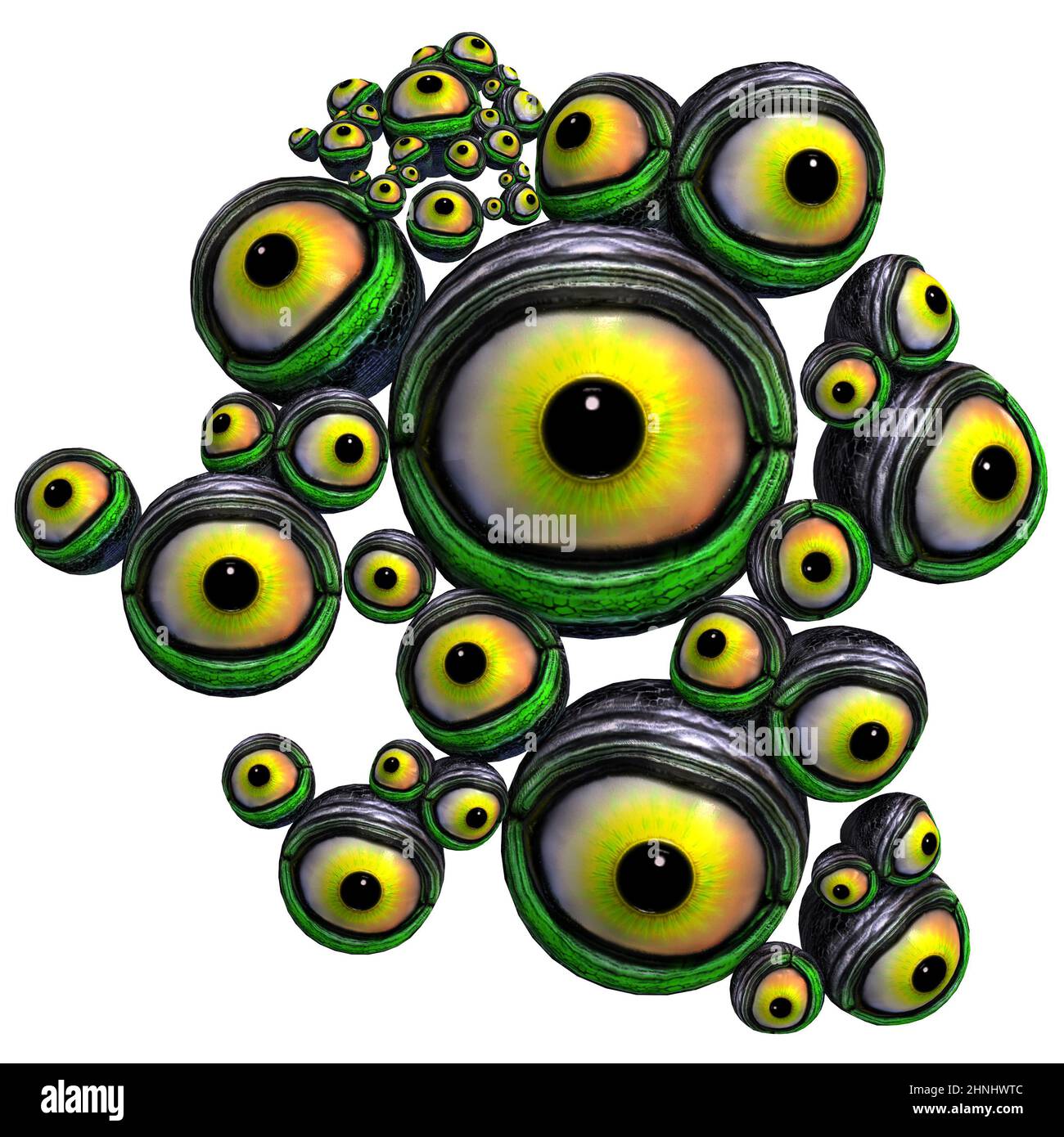 3d-illustration of an isolated fantasy eyball creature Stock Photo - Alamy