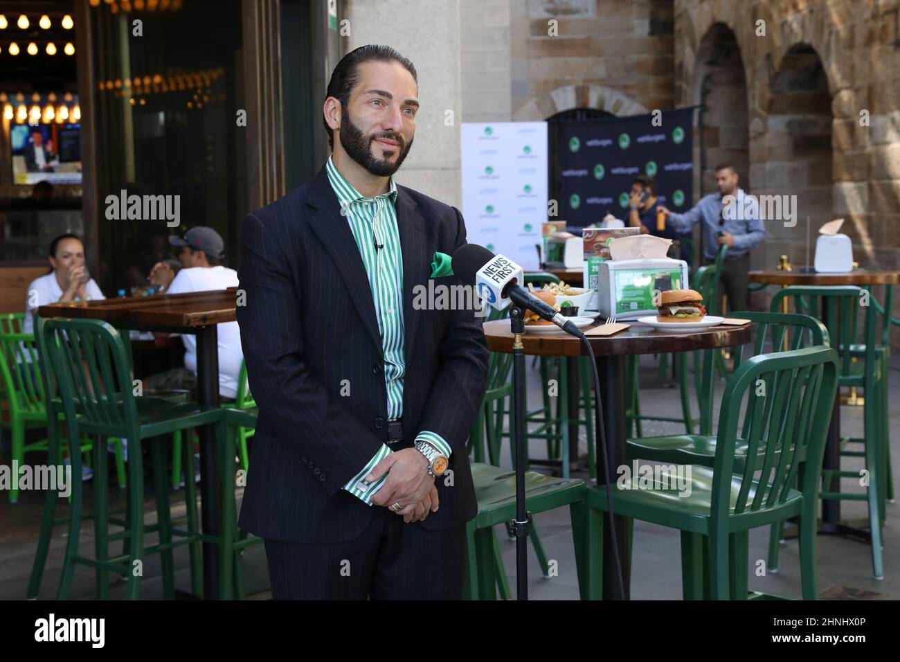 February 17, 2022: Wahlburgers Australia CEO SAM MUSTACA attending the ...