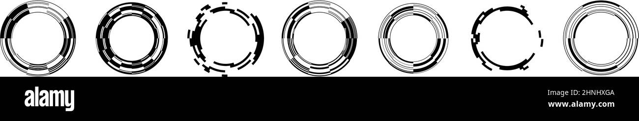 Abstract GUI, UI geometric circle element - stock vector illustration ...