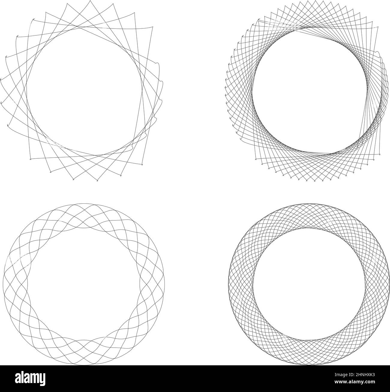 Geometric Circular abstract motif, icon, symbol. Radial, radiating ...