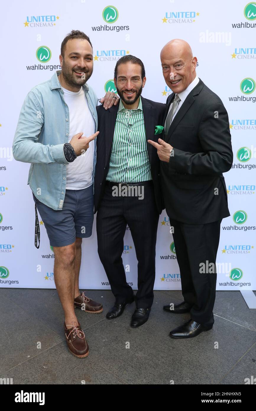 February 17, 2022: BRUNO BOUCHET, Wahlburgers Australia CEO SAM MUSTACA ...